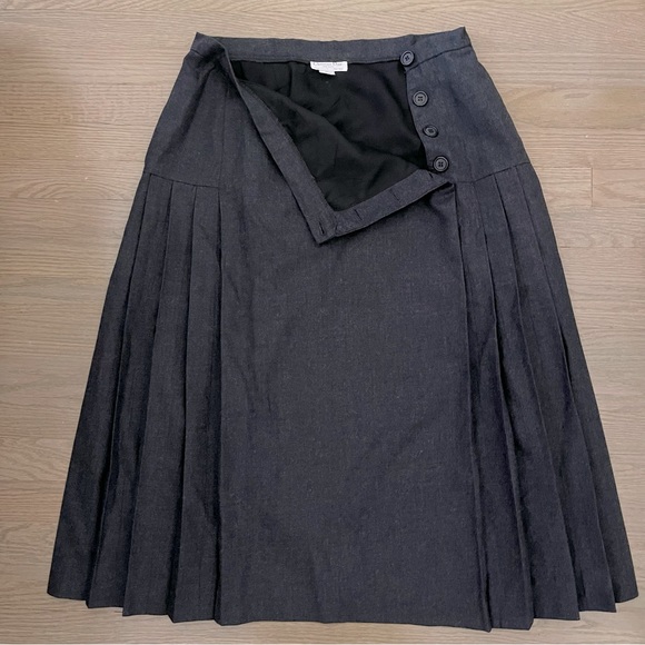 Dior | Skirts | Christian Dior Vintage Pleated Skirt 0 Worsted Wool ...